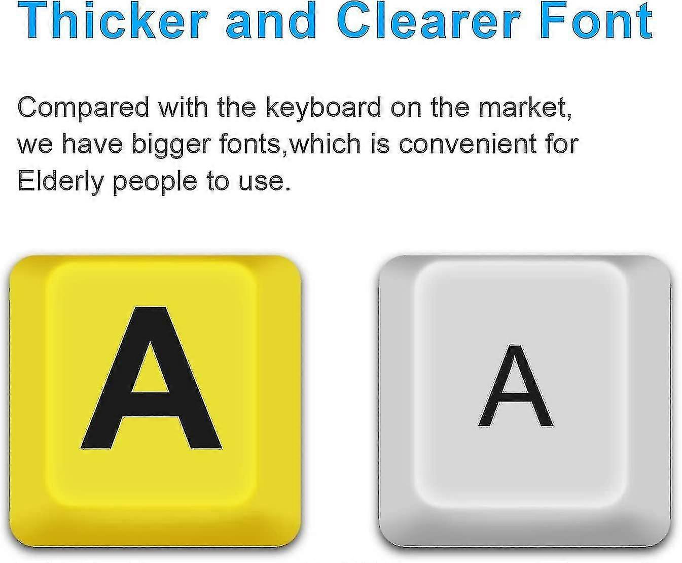 Large Font Computer Keyboard, Wired Usb, High Visibility Keyboard ...