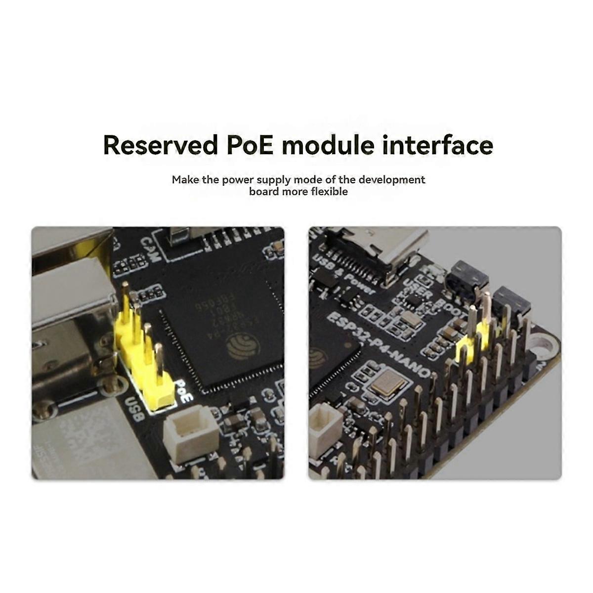 ESP32-P4-NANO Development Board+POE Module+Speaker Kit Dual-Core RISC-V ...