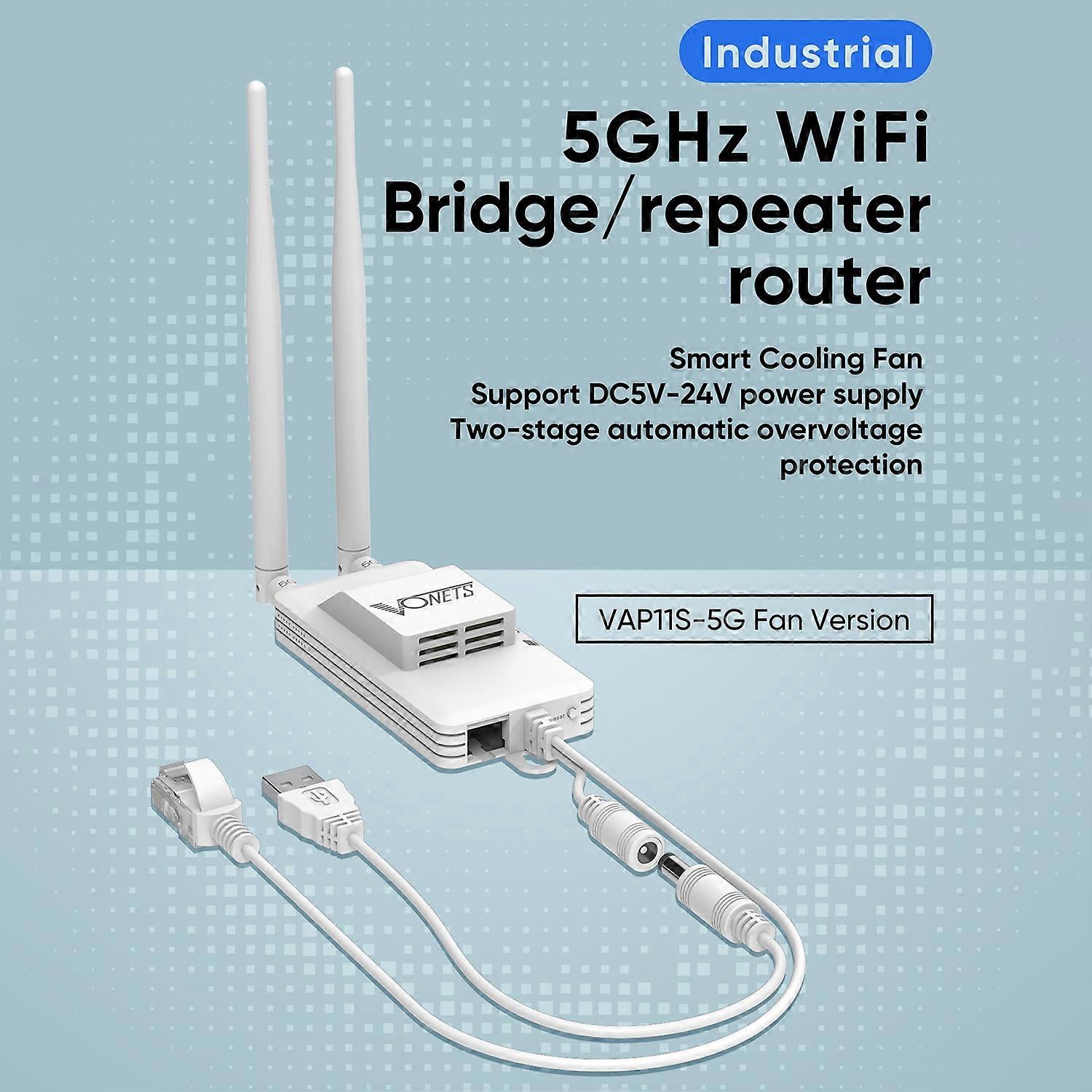 VONETS VAP11S-5G Mini Wireless Bridge 900Mbp WiFi Repeater with 2 ...