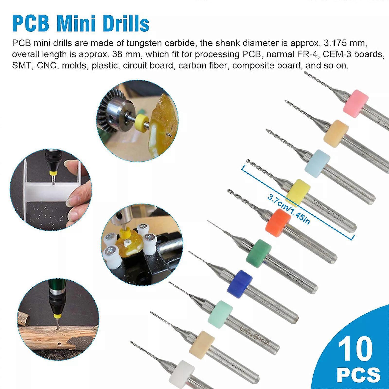59x Precision Mini Micro Hand Twist Drill Bits Pin Vise Set Rotary ...