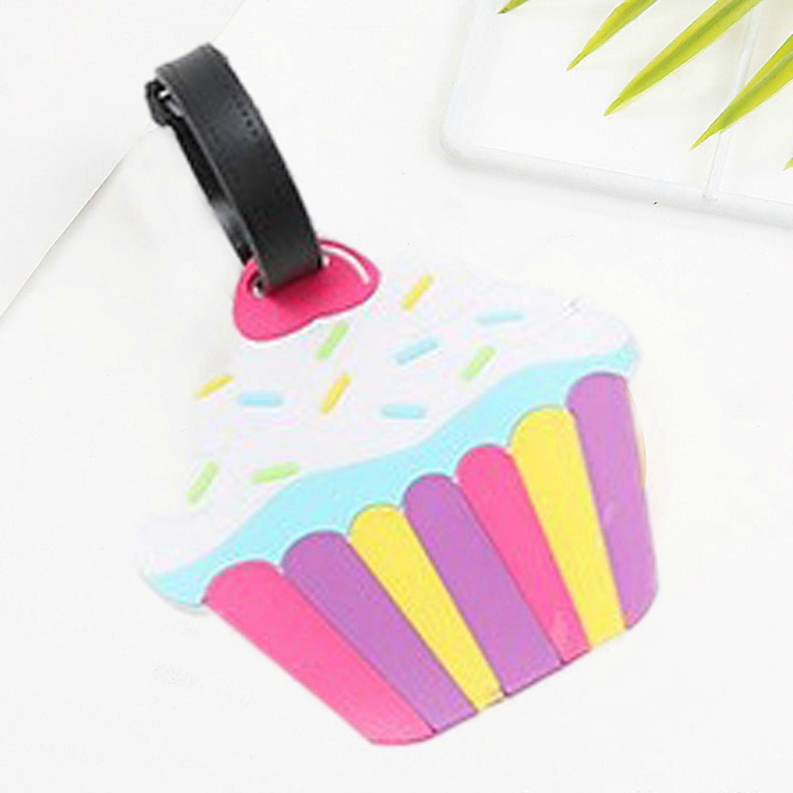 Suitcase Luggage Tags with Name ID Address Card Cute Cartoon Suitcase ...