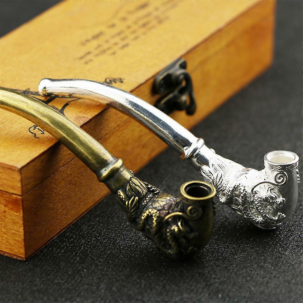 Antique Bronze Copper Smoking Pipe Dragon Cigarette Holder Brass ...