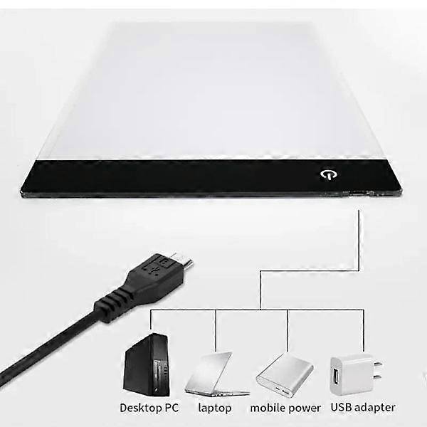 A5/A4/A3 LED drawing board with 3 brightness levels light pad/light box ...