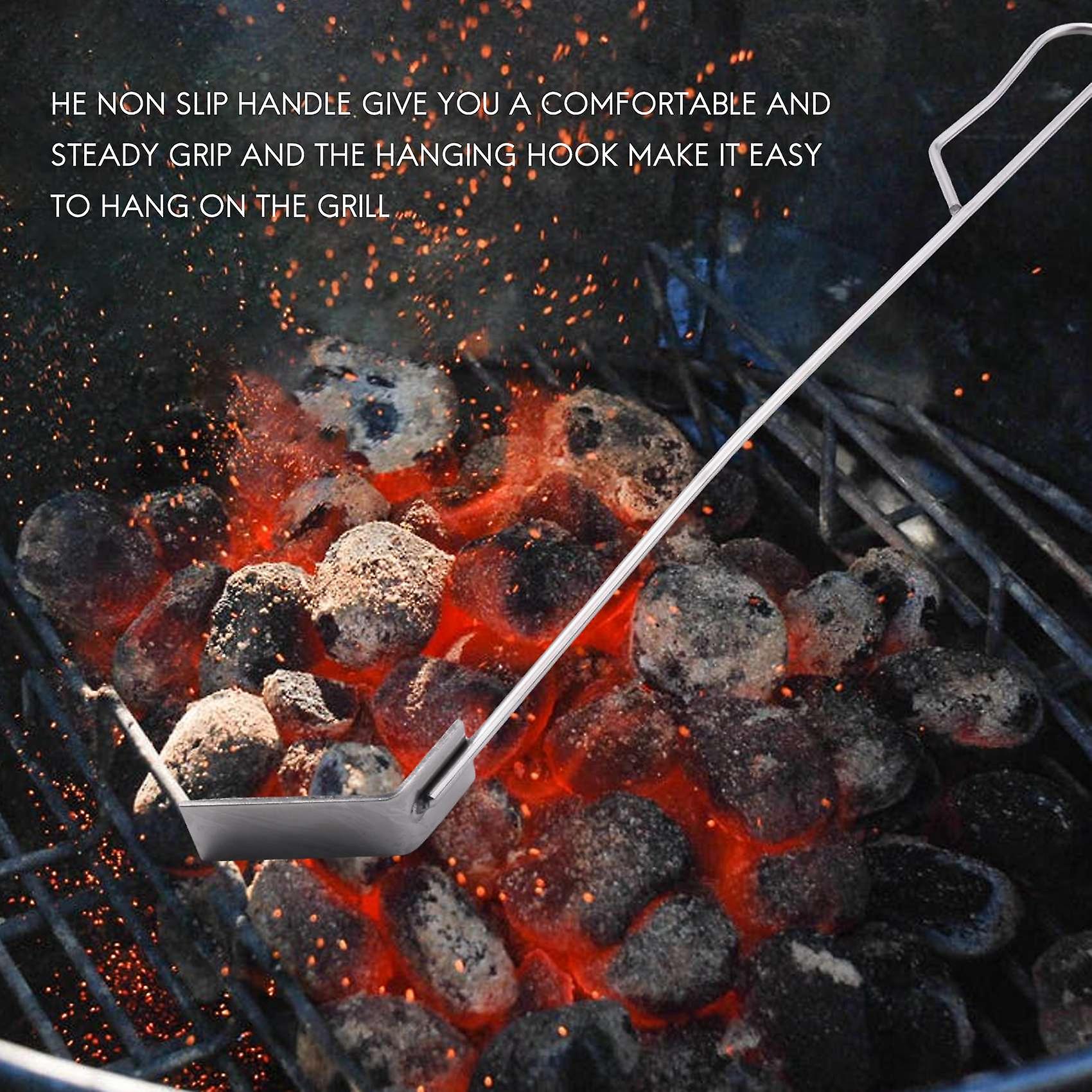 Stainless Steel Charcoal Ash Rake BBQ Ash Tool Rake Poker for Charcoal ...