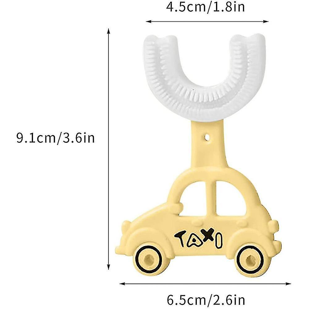 Jubee Kids Cartoon Car U-shaped Toothbrush 360 Thorough Cleaning Teeth ...
