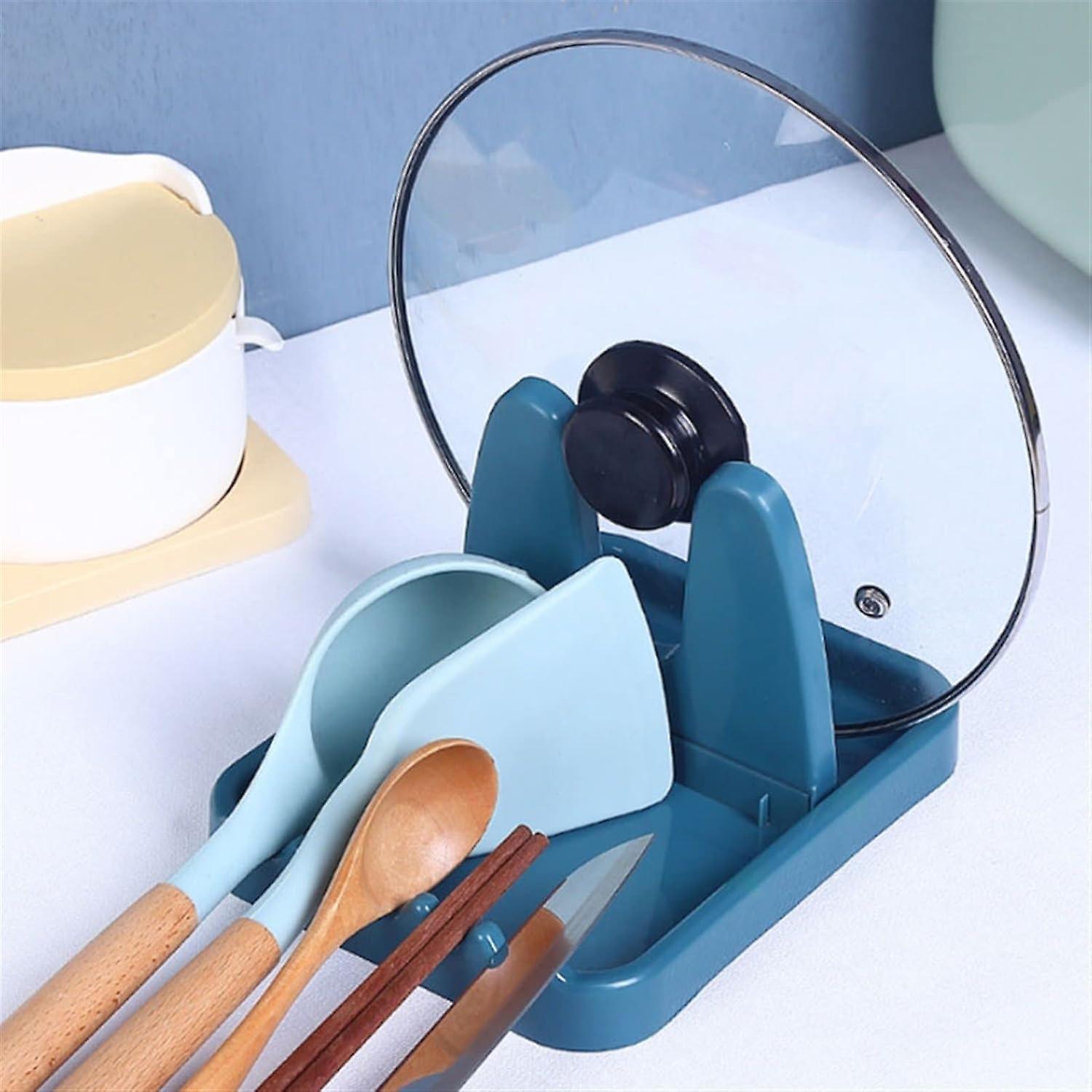 Spoon Rack Kitchen Foldable Pot Lid Rack Spoon Rack Cutlery Storage ...