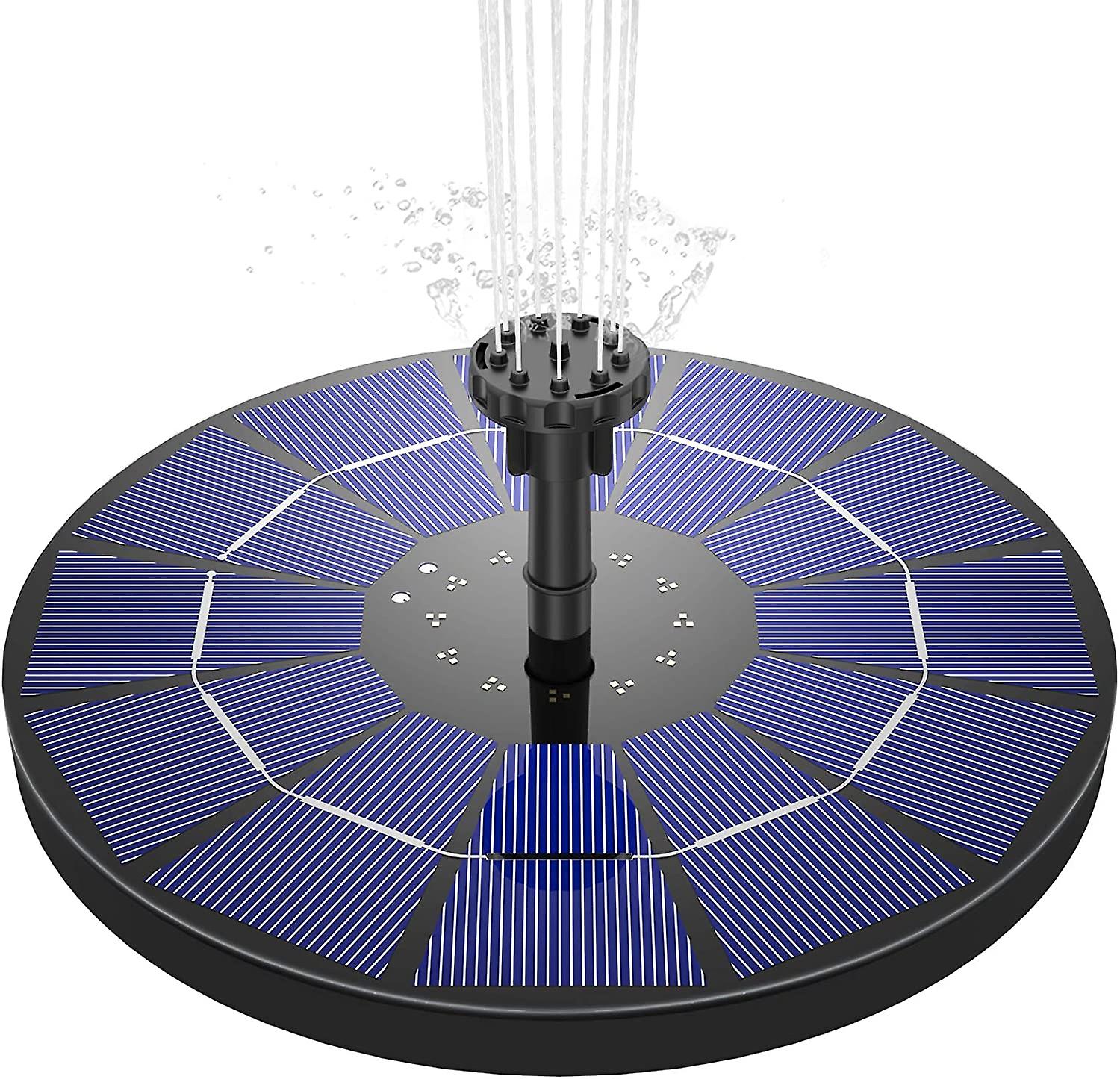 3.5W Outdoor Solar Fountain, Floating Solar Pond Pump for Birdbath Pond ...