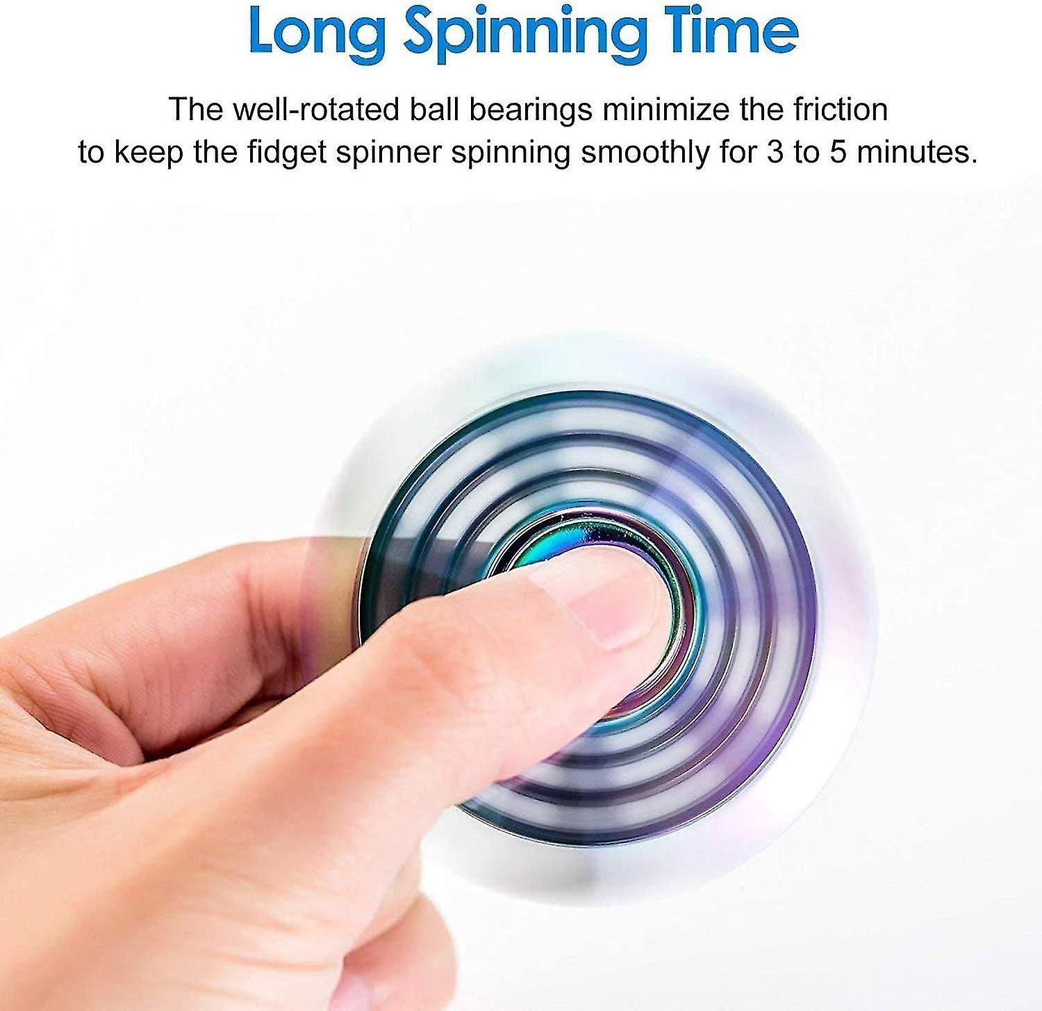 Rainbow Fidget Spinners Adult For Kids, Fidget Metal, 7-pack Finger ...