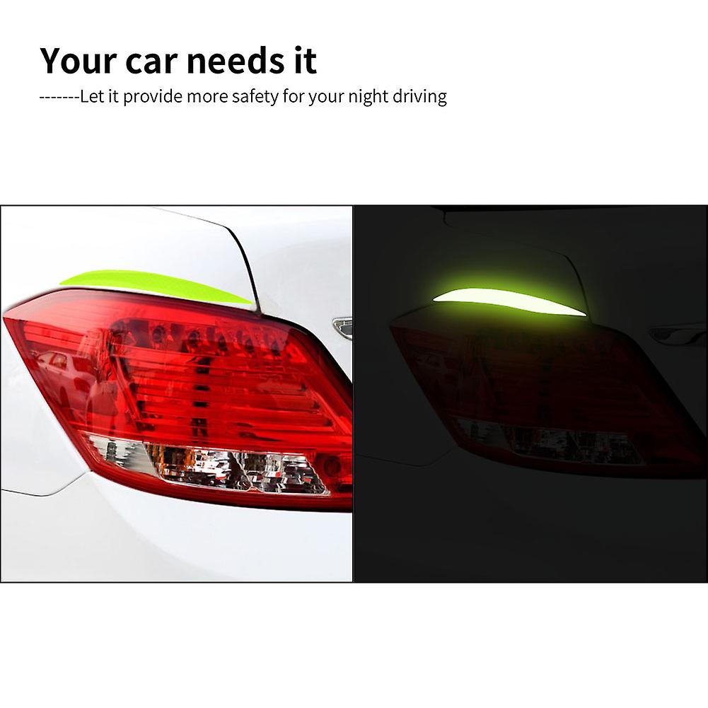 Car Reflective Sticker,4Pcs Self-adhesive Car Reflective Car Reflective ...