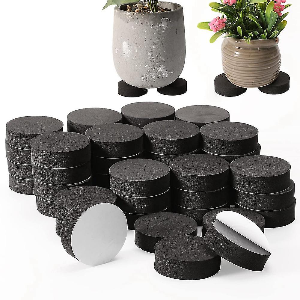 48Pcs Plant Risers Natural Rubber Flower Pot Mat Invisible for Heavy ...