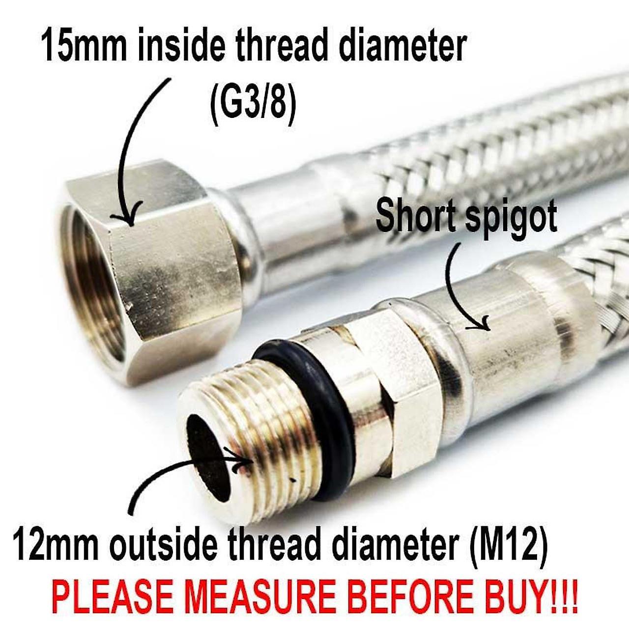 20-100cm Flexi Flexible Kitchen Basin MonoBloc Tap Connector Hose Pipe ...