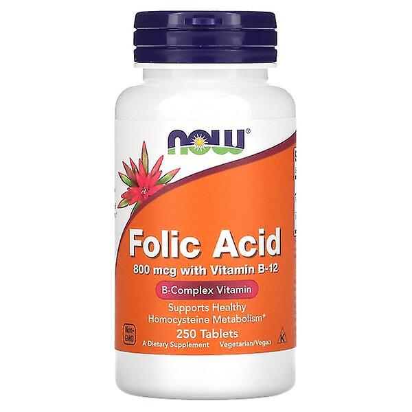 NOW Foods, Folic Acid, 800 mcg, 250 Tablets | Fruugo UK