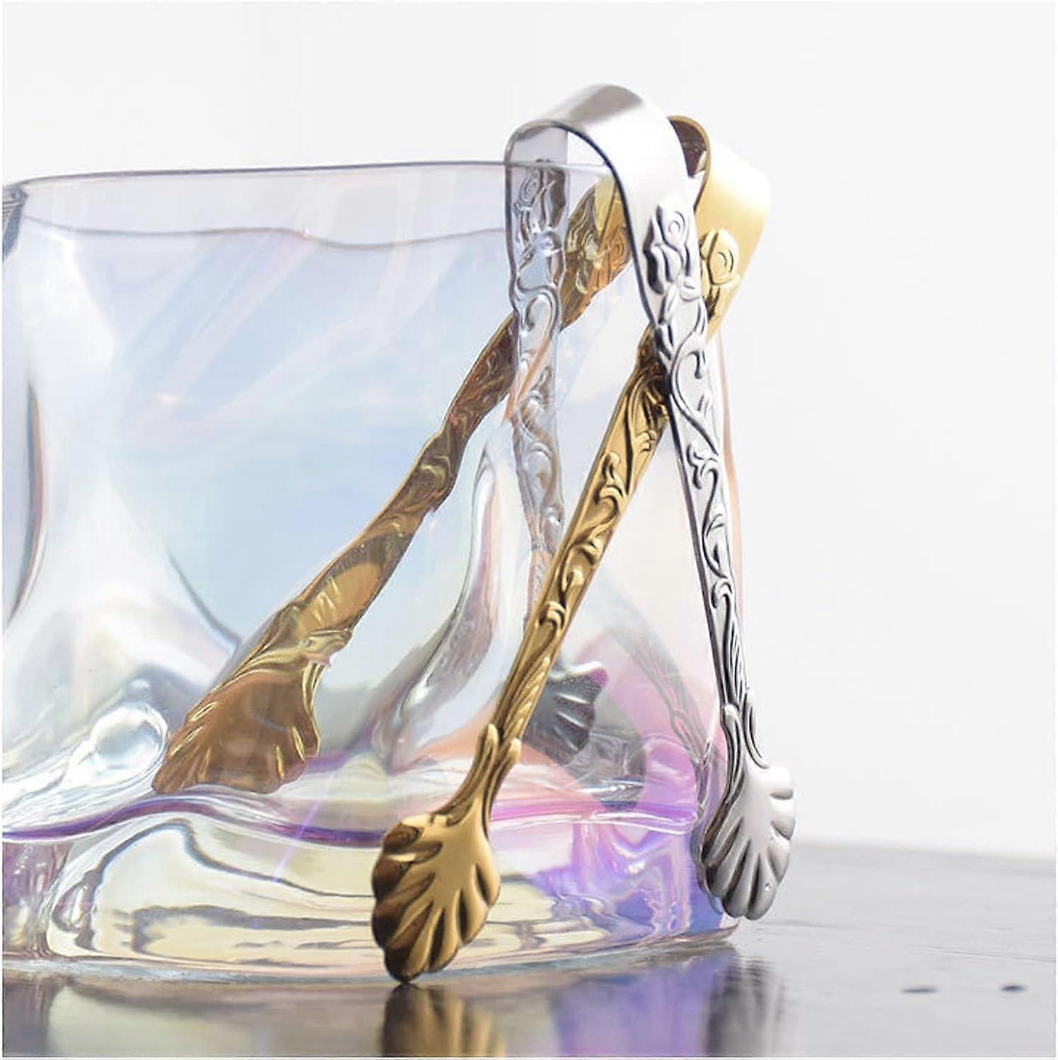 2pcs flower ice tong Stainless Steel Kitchen Tongs Serving Food Tongs ...
