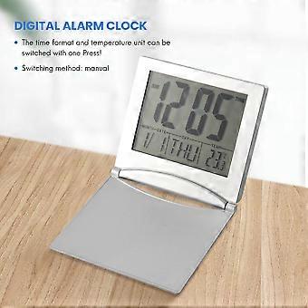 Mini Travel Alarm Clock, Digital LCD Display Desk Foldable Clocks With ...