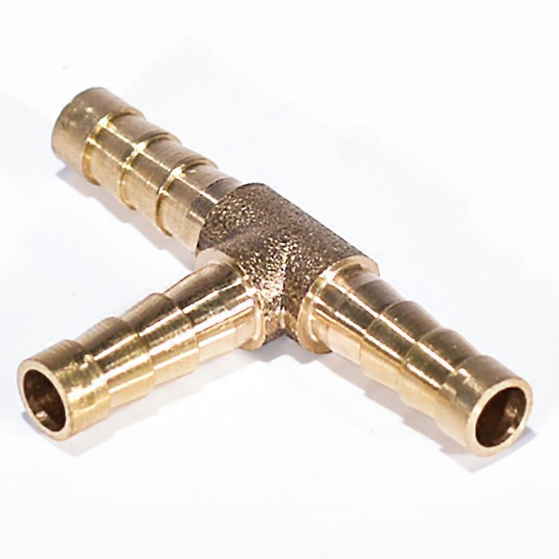 6mm 8mm 10mm 12mm Solid Brass T Piece 3 Way Fuel Hose Joiner Connector ...