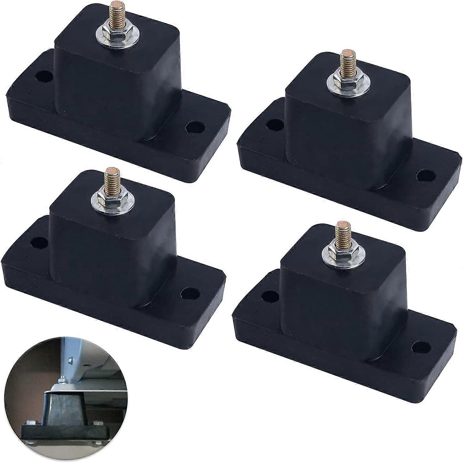 4 Pack Rubber Vibration Isolator, Anti-vibration Air Conditioner Mounting Bracket Shock-proof ...