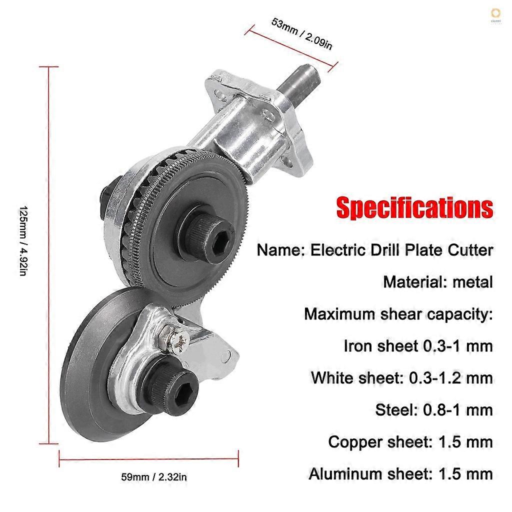 Electric Drill Plate Cutter Metal Sheet Cutter Free Cutting Tool ...