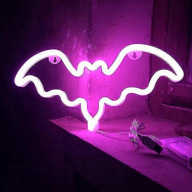 Bat Neon Signs, Led Festival Pink Bat Neon Lights, Halloween ...
