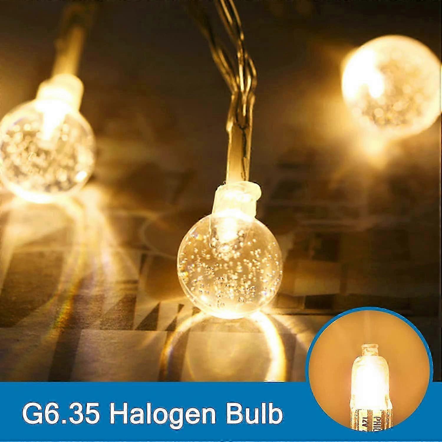 10pcs G6.35 Halogen Light Bulbs 2 Pin 12v 35w, Warm White 2700k, For ...