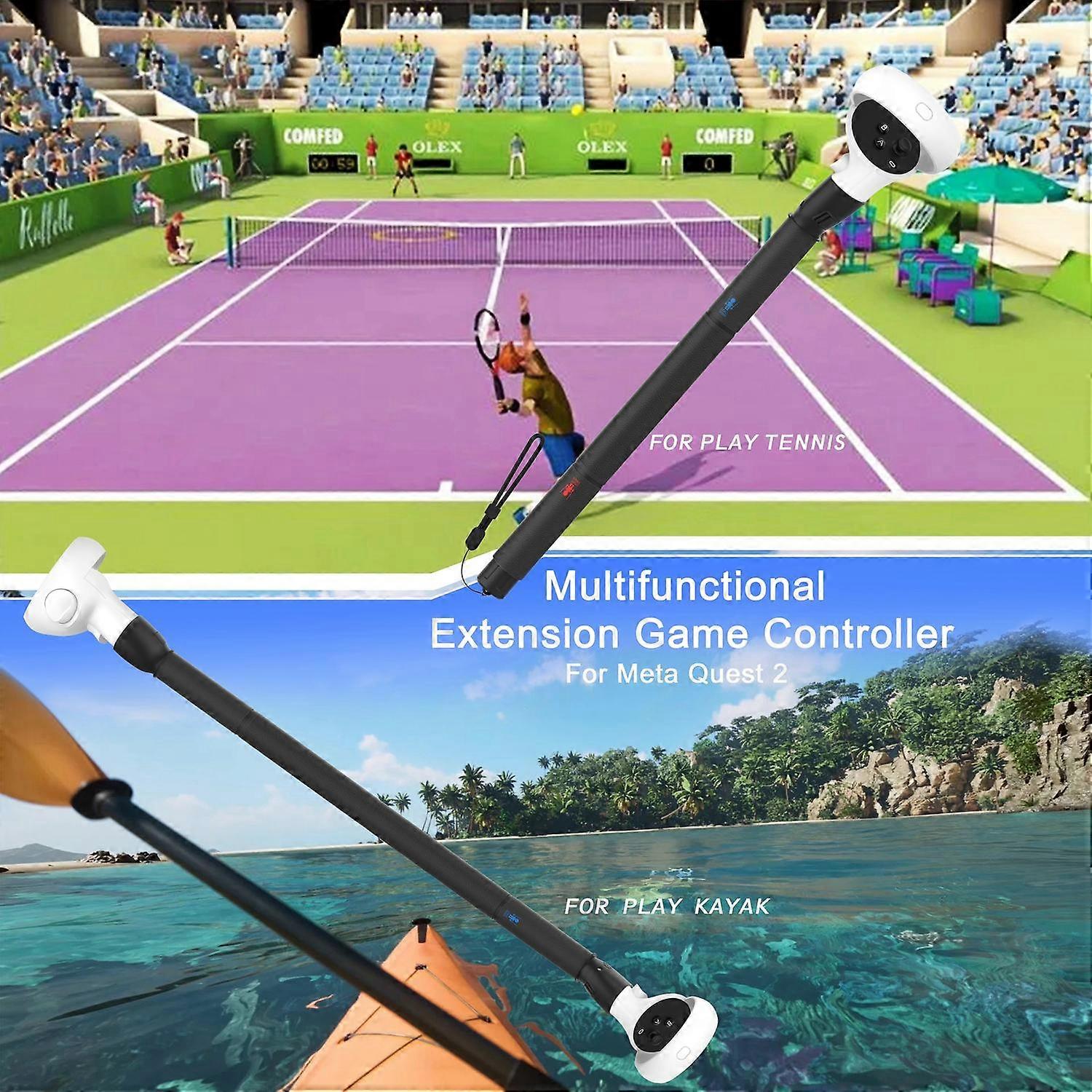 1 Pair For Meta Quest 2 VR Extension Grips VR Game Controllers Handle ...