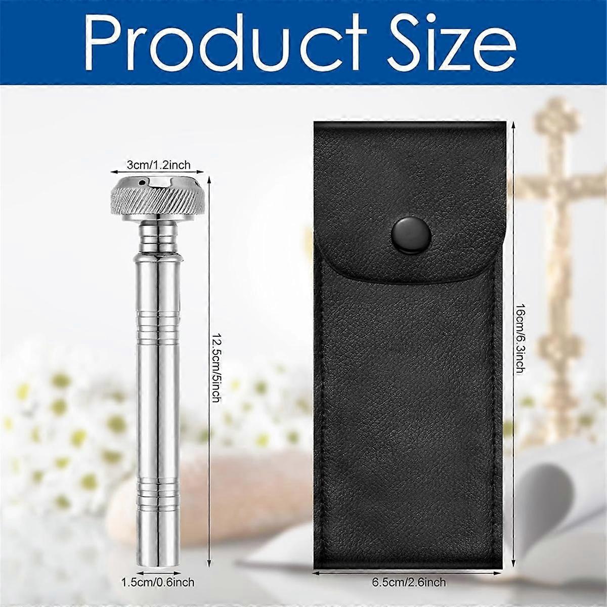 Christian Pocket Holy Water Sprinkler with Leather Carrying Case ...