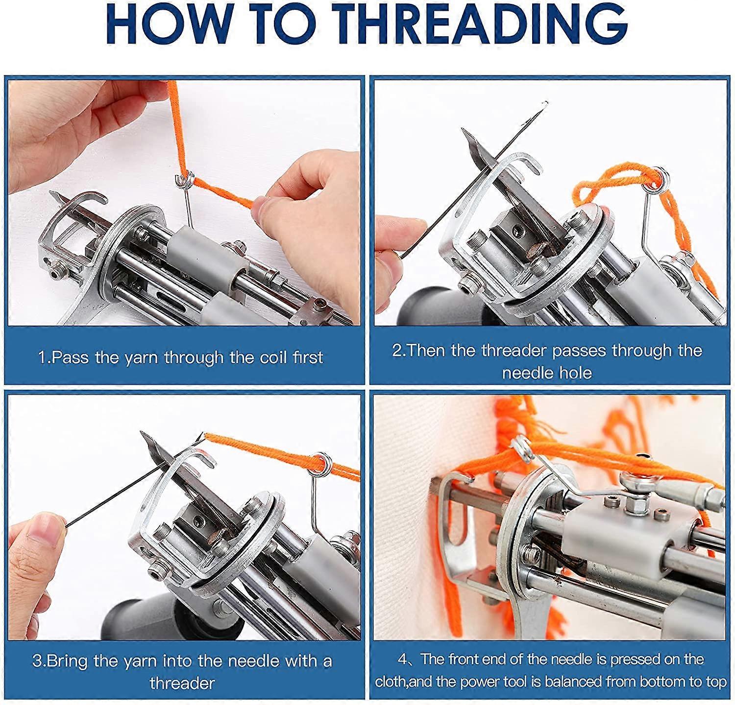 Electric 2in1 Carpet Tufting Gun Carpet Weaving Flocking Machines DIY ...