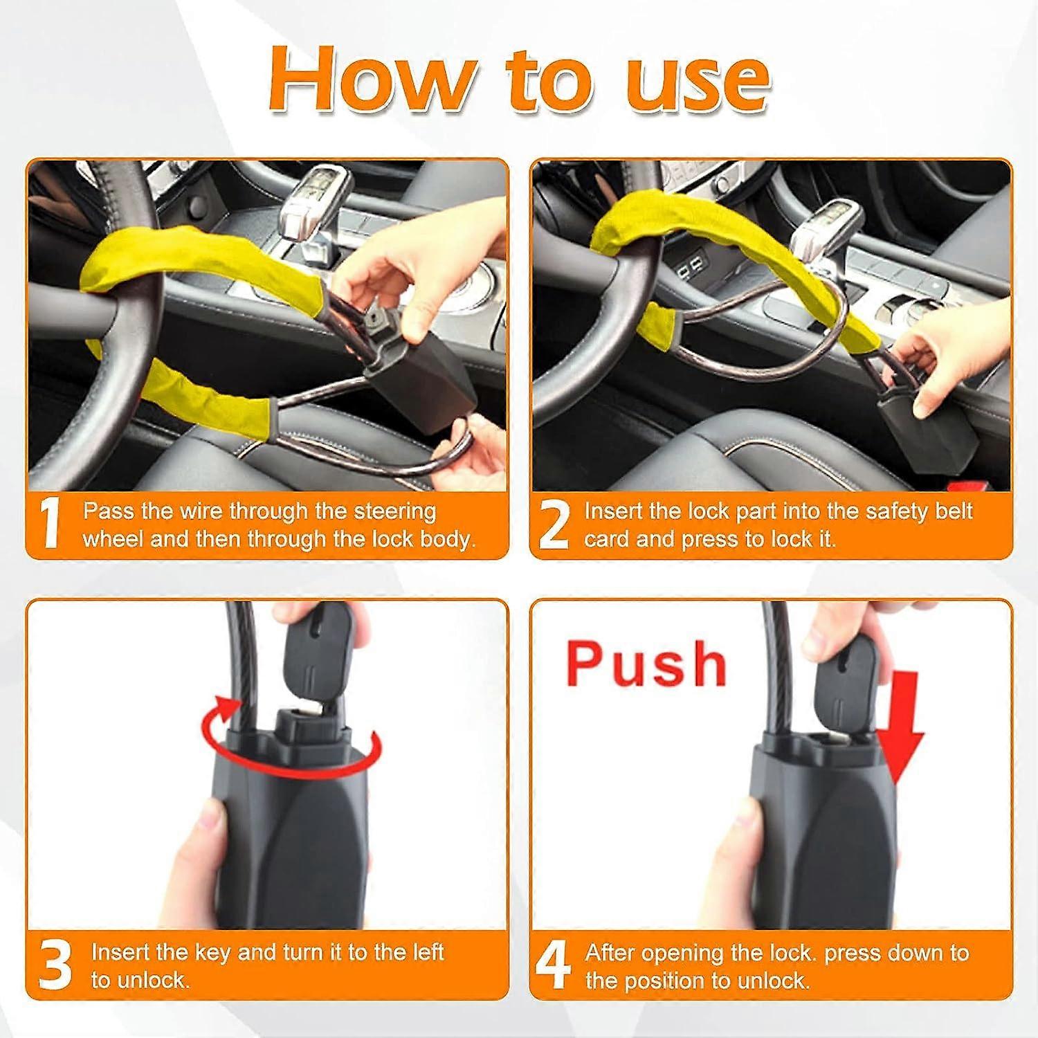 Anti Theft Car Steering Wheel Lock Blocks, Anti Theft Auto Security ...