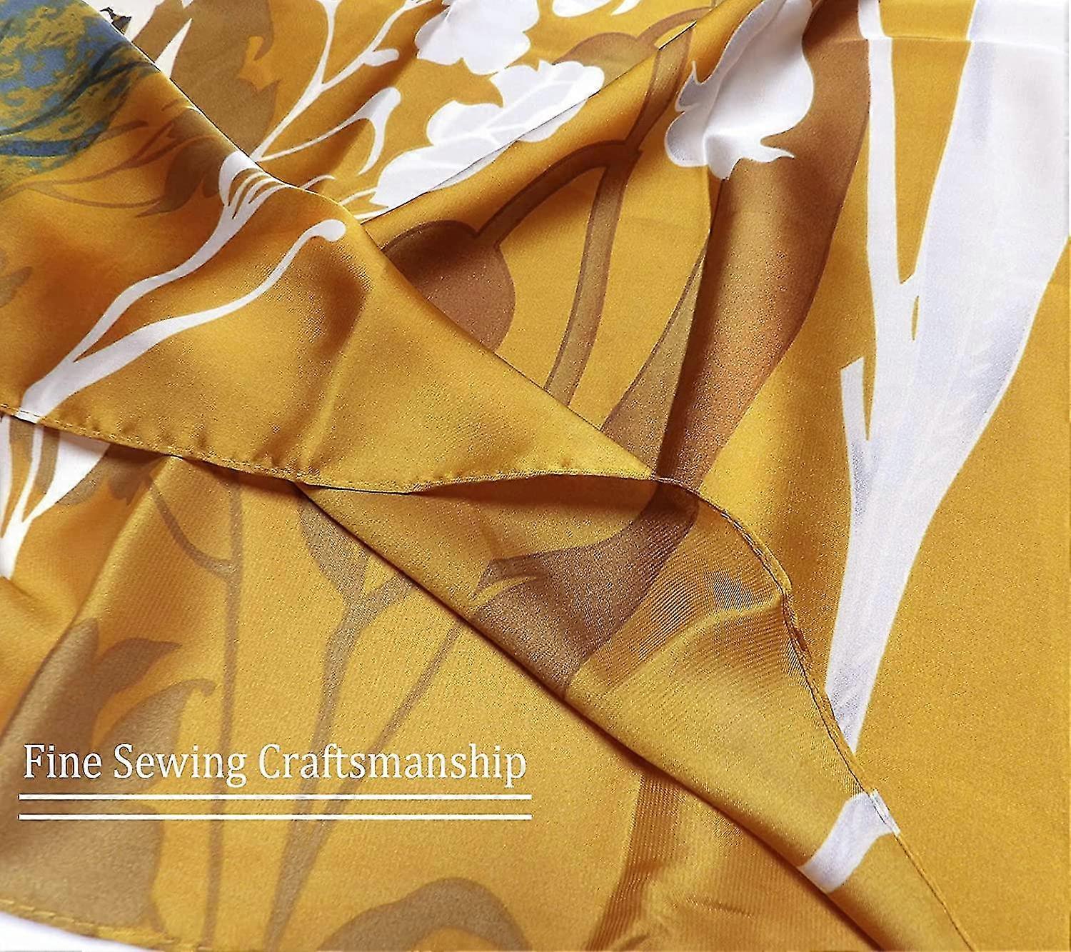 Silk Scarf For Women Fashion Long Satin Lightweight Large Shawl Wrap ...