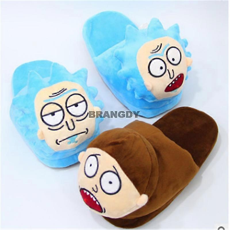 28cm Rick Pickle Rick Skellington Soft Plush Slippers Hot Bedroom Shoes ...