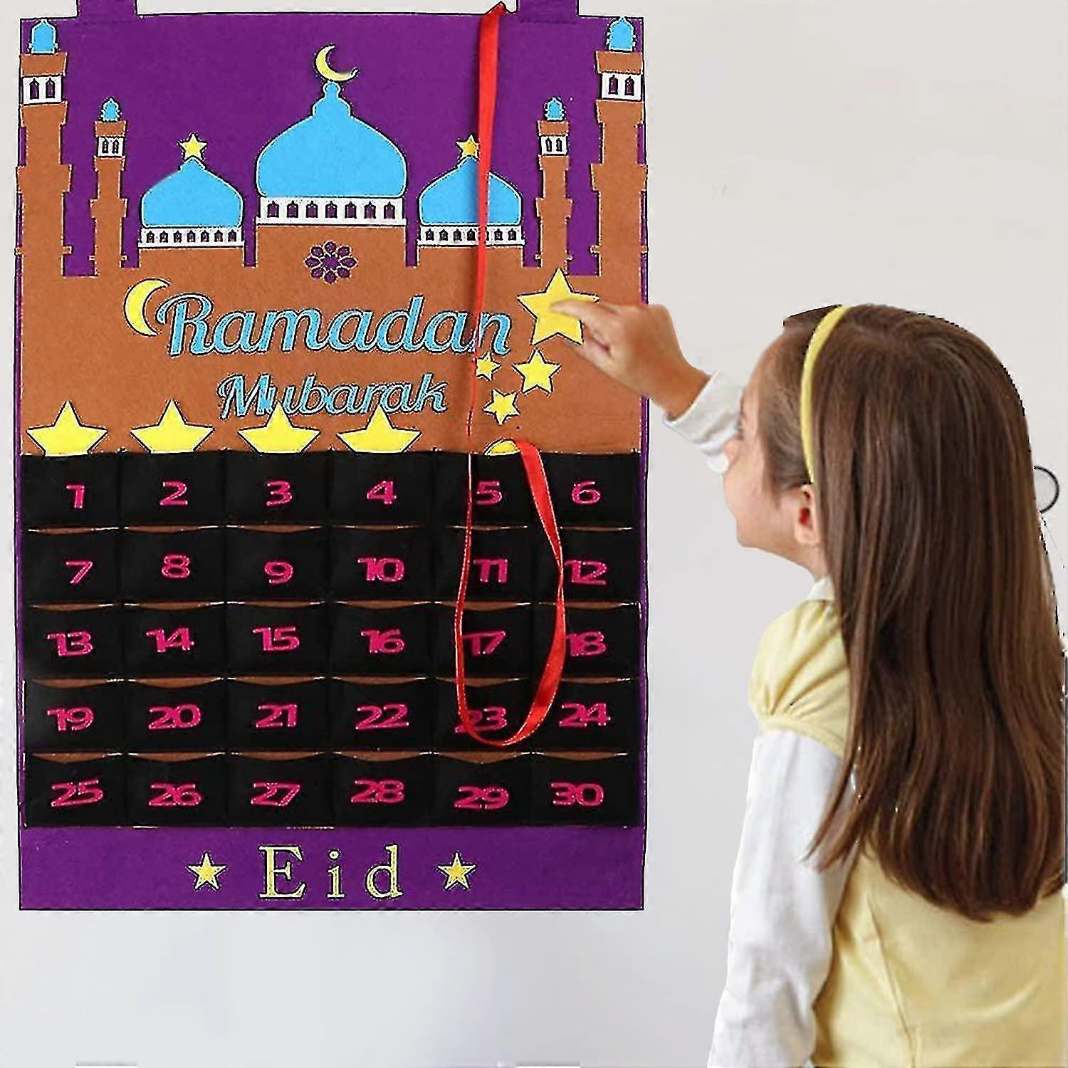 Ramadan Decorations, Ramadan Countdown Calendar Wall Hanging For Kids, Ramadan Decorations For ...