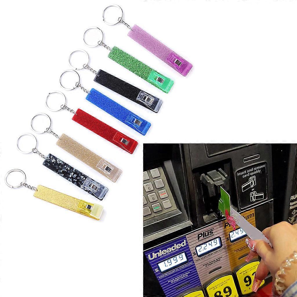 Acrylic Debit Bank Card Grabbing Keychain Female ATM Card Puller with ...