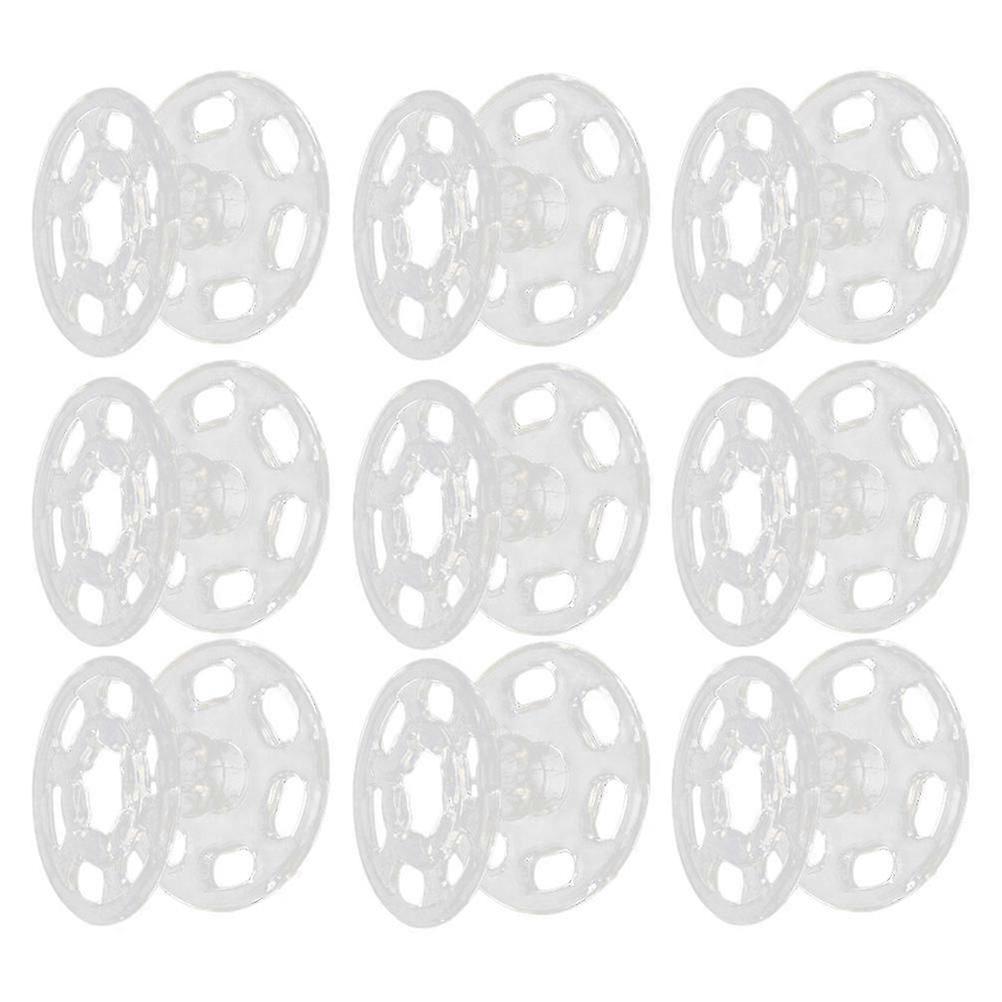 100pcs Clear Shirt Buttons Coat Snaps Buttons Invisible Snaps Fasteners ...