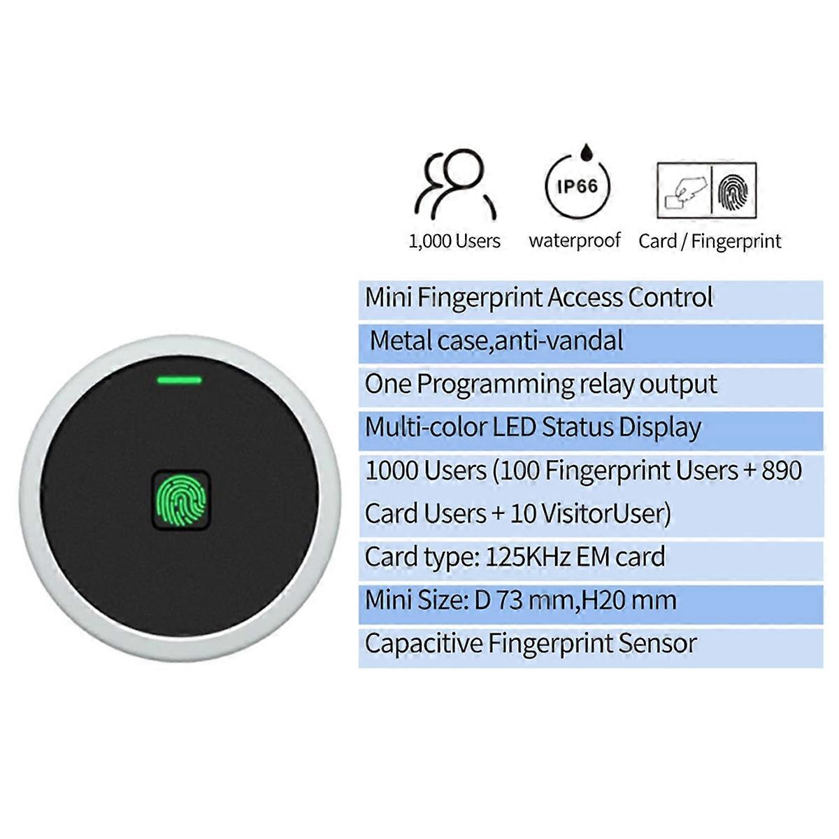 Round Style Integrated EM RFID Door Access Control Waterproof Metal ...