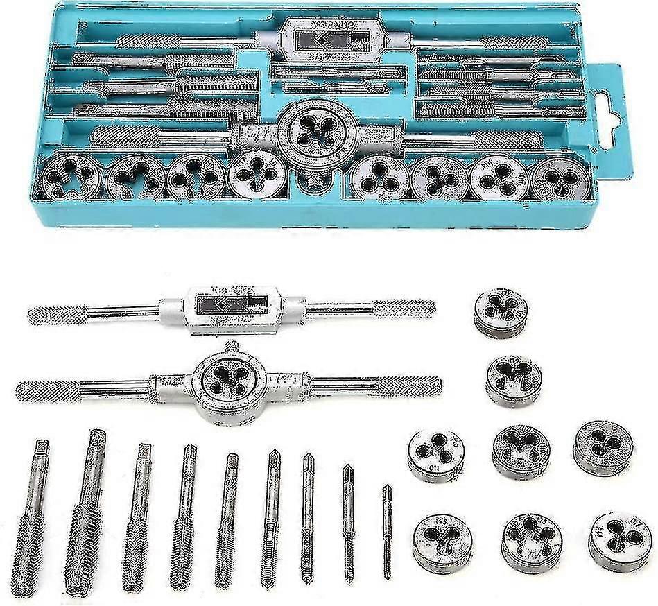20 Pcs Tapping Tool, Set Of Steel Taps And Dies, Thread Screw ...