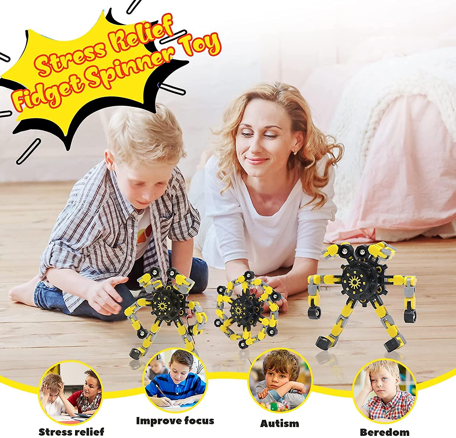 Cool Fidget Spinners Creative Mechanical Chain Robot Hand Fidgets ...