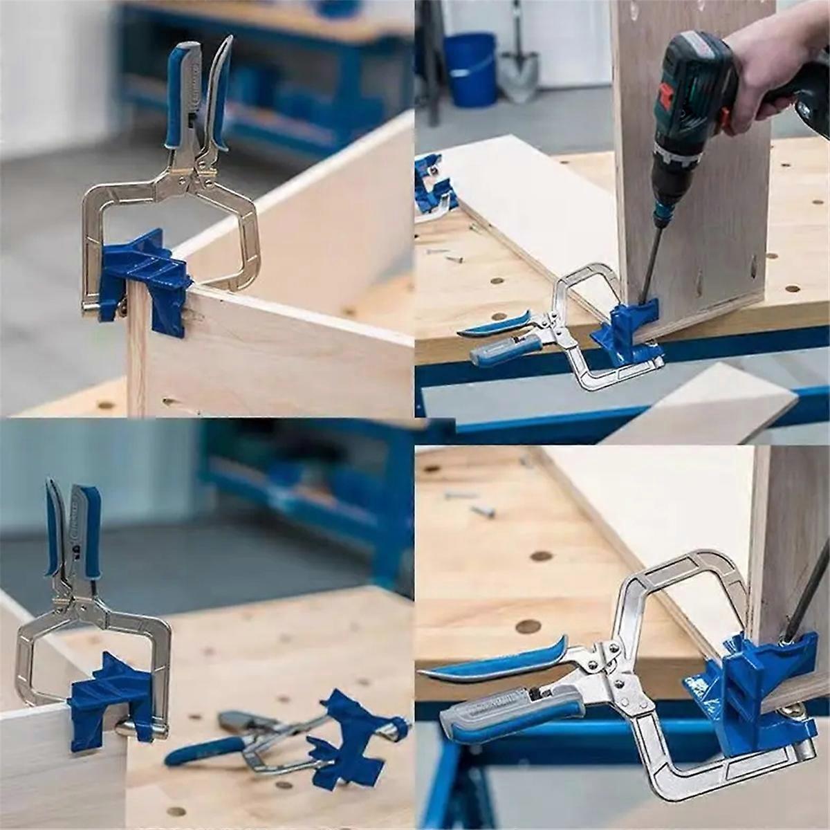 90 Degree Auto-Adjustable Corner Clamp Face Frame Clamp Woodworking ...