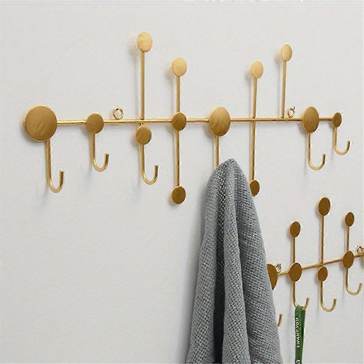 Punch-Free Decorative Dressing Room Coat Rack Hook Entrance Key Rack ...