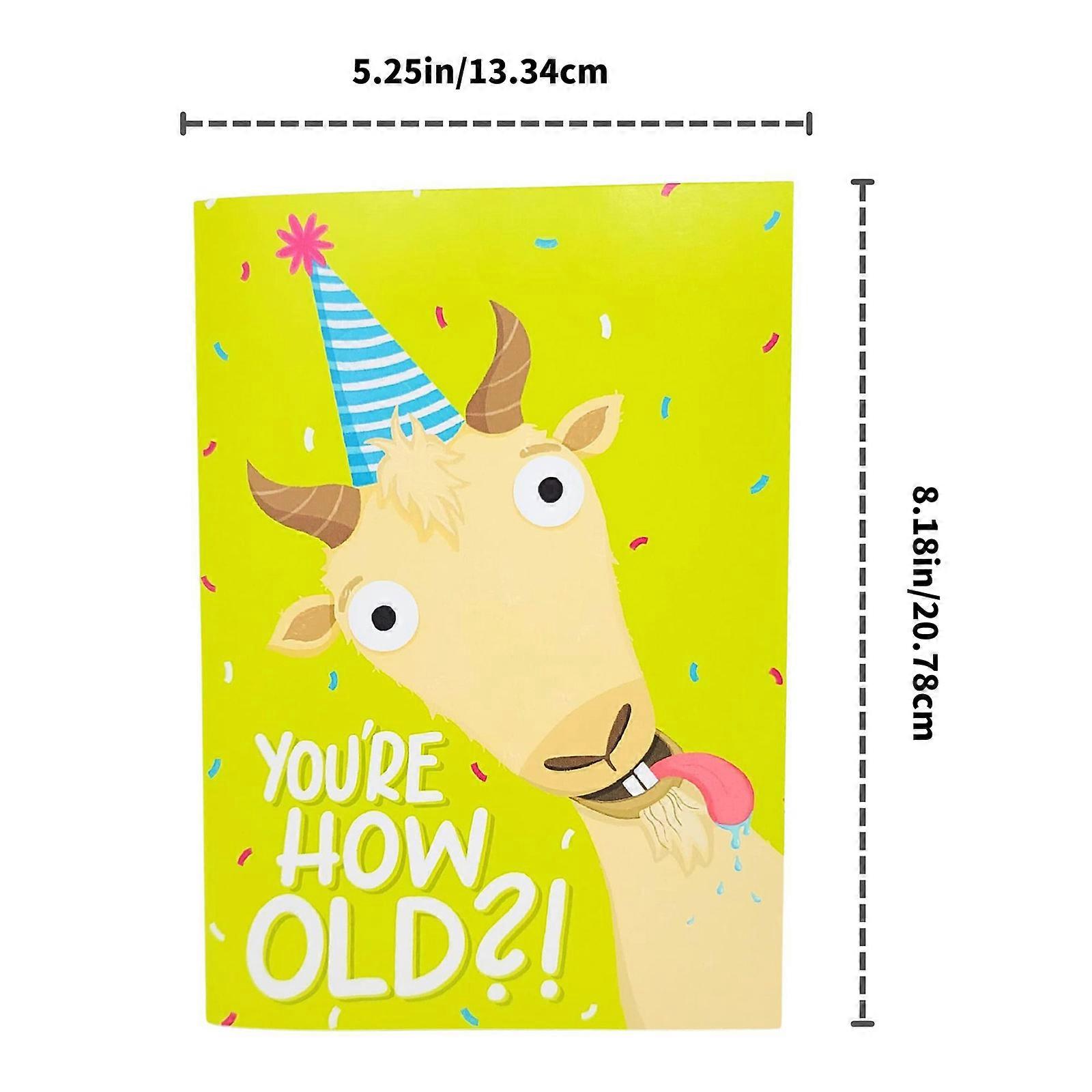 Screaming Goat Sound Birthday Card with Shaking Head Motion for Kids ...