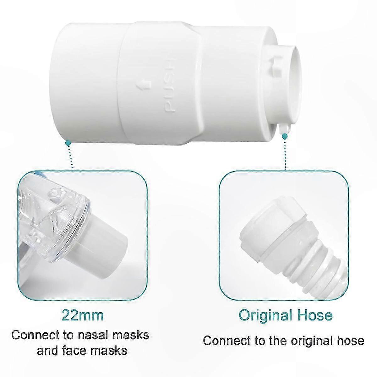 22mm Mask Connector, Travel Tubing Adapter for Portable CPAP Machines ...
