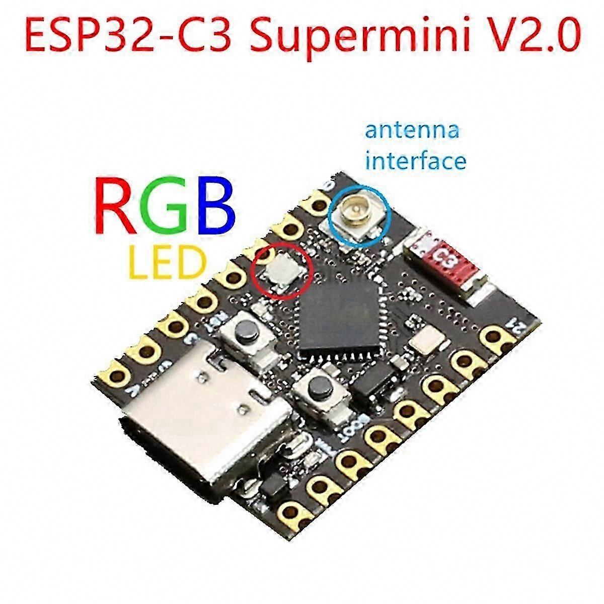 ESP32-C3 SuperMini V2 Plus Development Board with Antenna RGB for ...