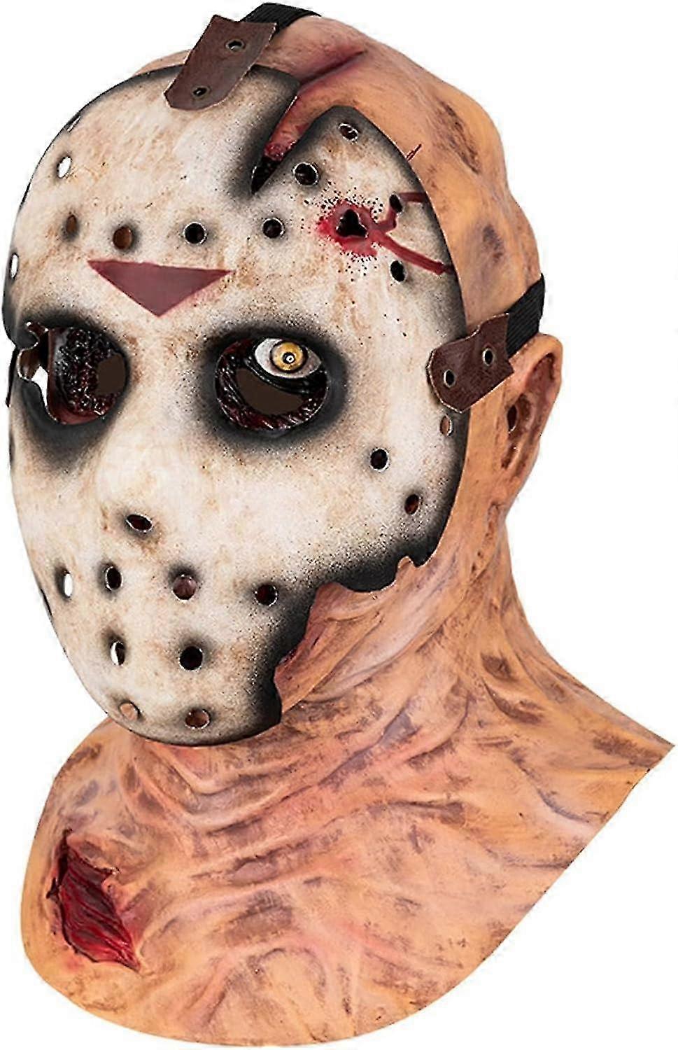 Jason Mask Rotten Double Layer Horror Zombie Realistic Mask for Adults ...