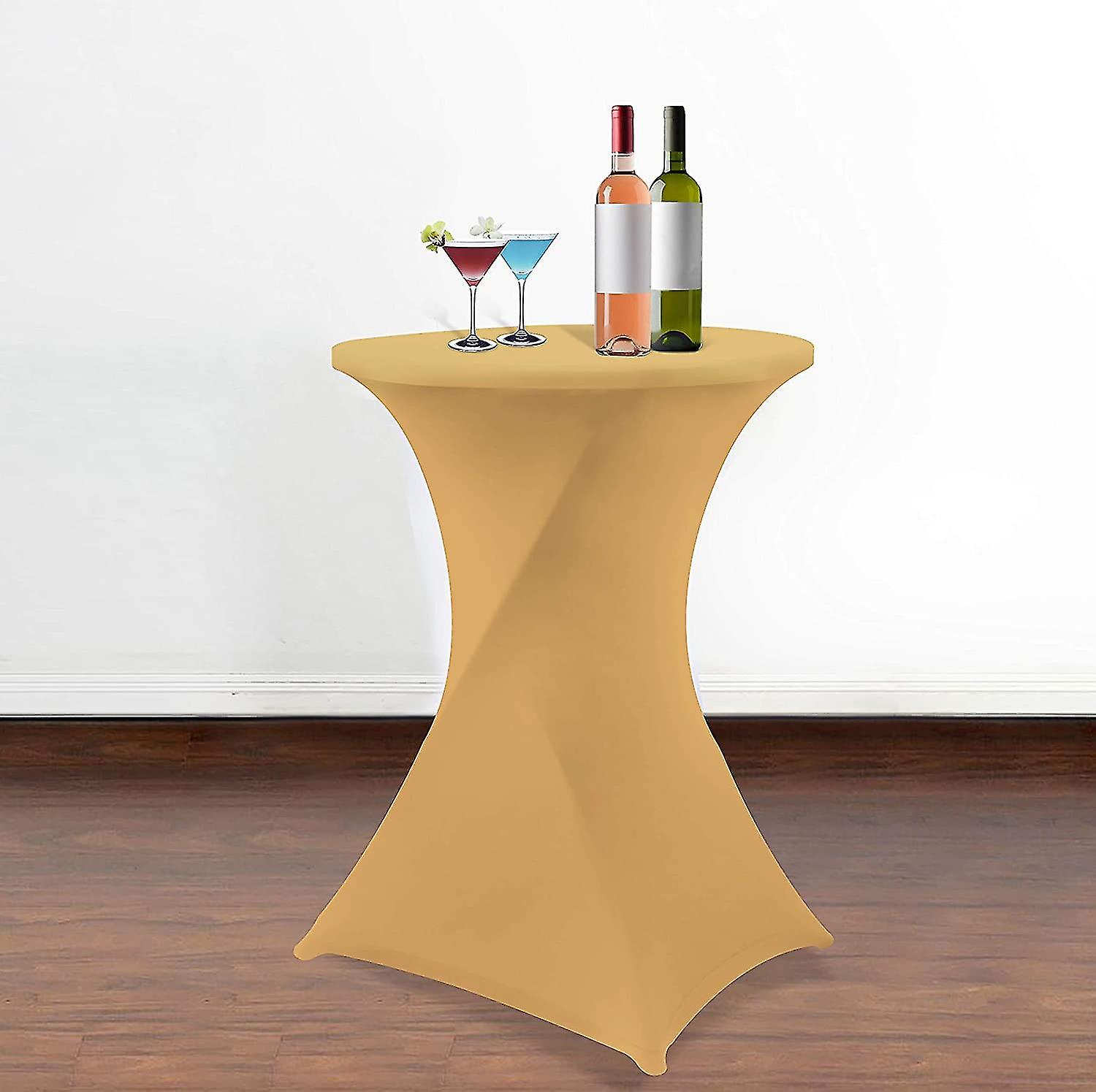 Gold Cocktail Table Covers Stretch Spandex Cocktail Table Cover Cloth ...