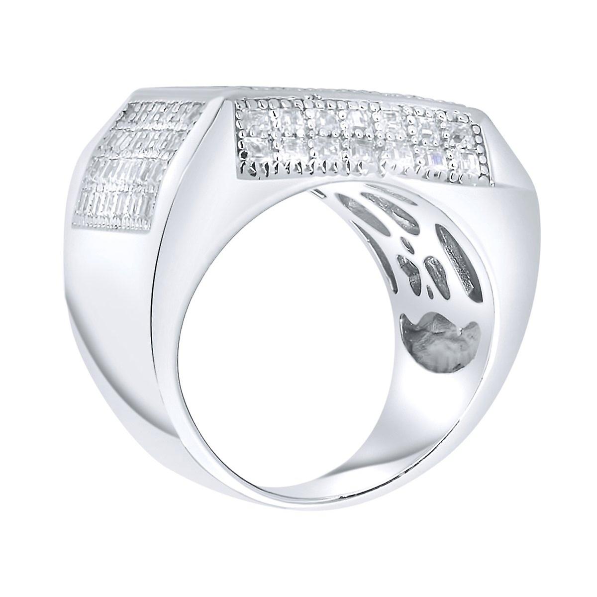 Sterling 925 Silver pave ring - ARTS | Fruugo UK