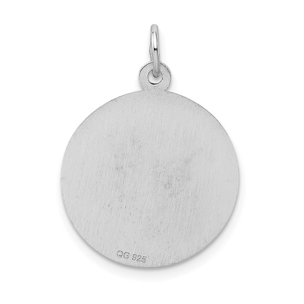 925 Sterling Silver Solid Happy Graduation Disc Charm 27x20mm Wide ...