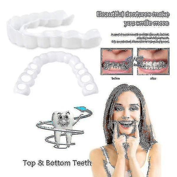 Upper/lower comfortable fit Flex whitening denture brackets | Fruugo UK
