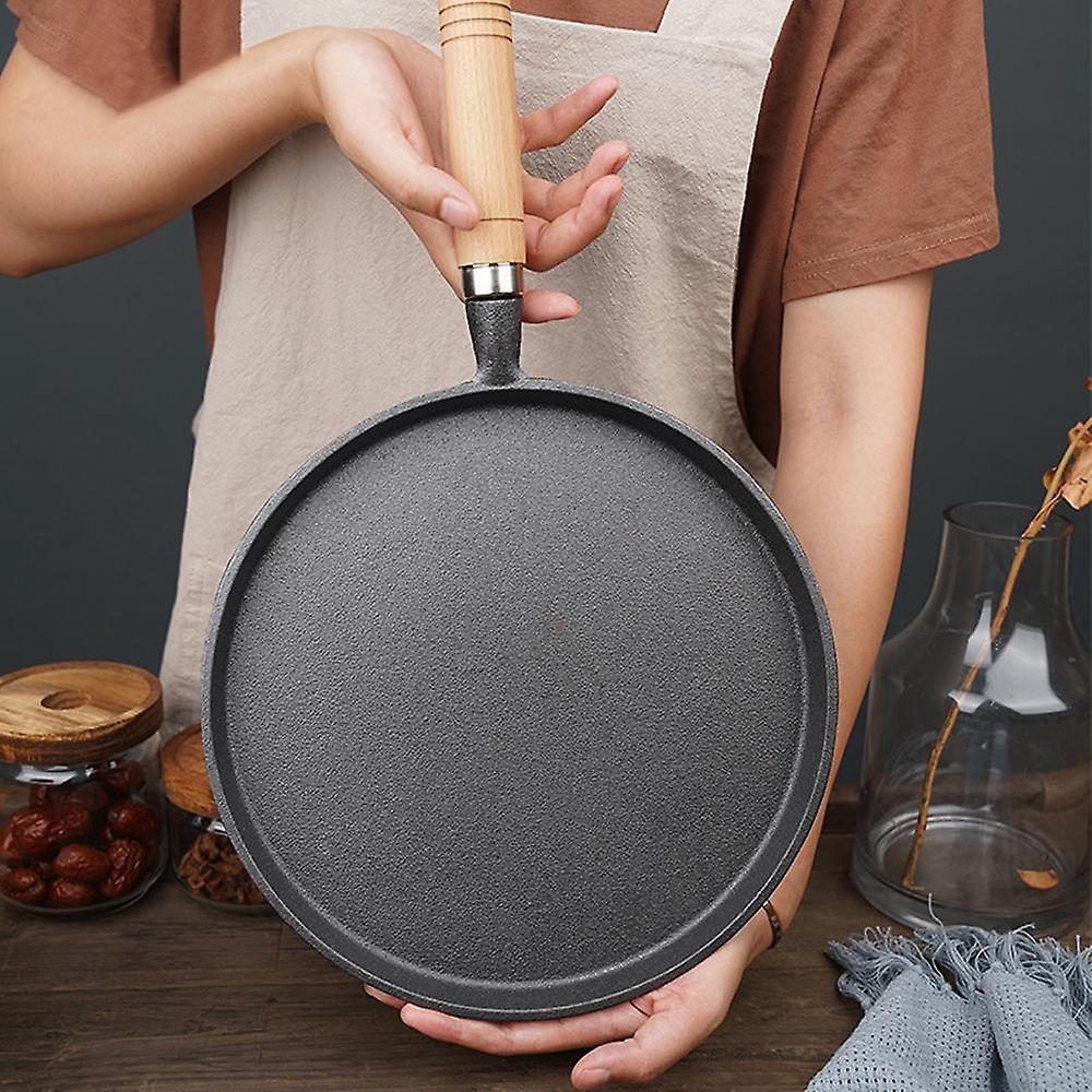 Cast Iron Flat Pan: 26cm Pre-seasoned Skillet for Pancakes, Crepes ...