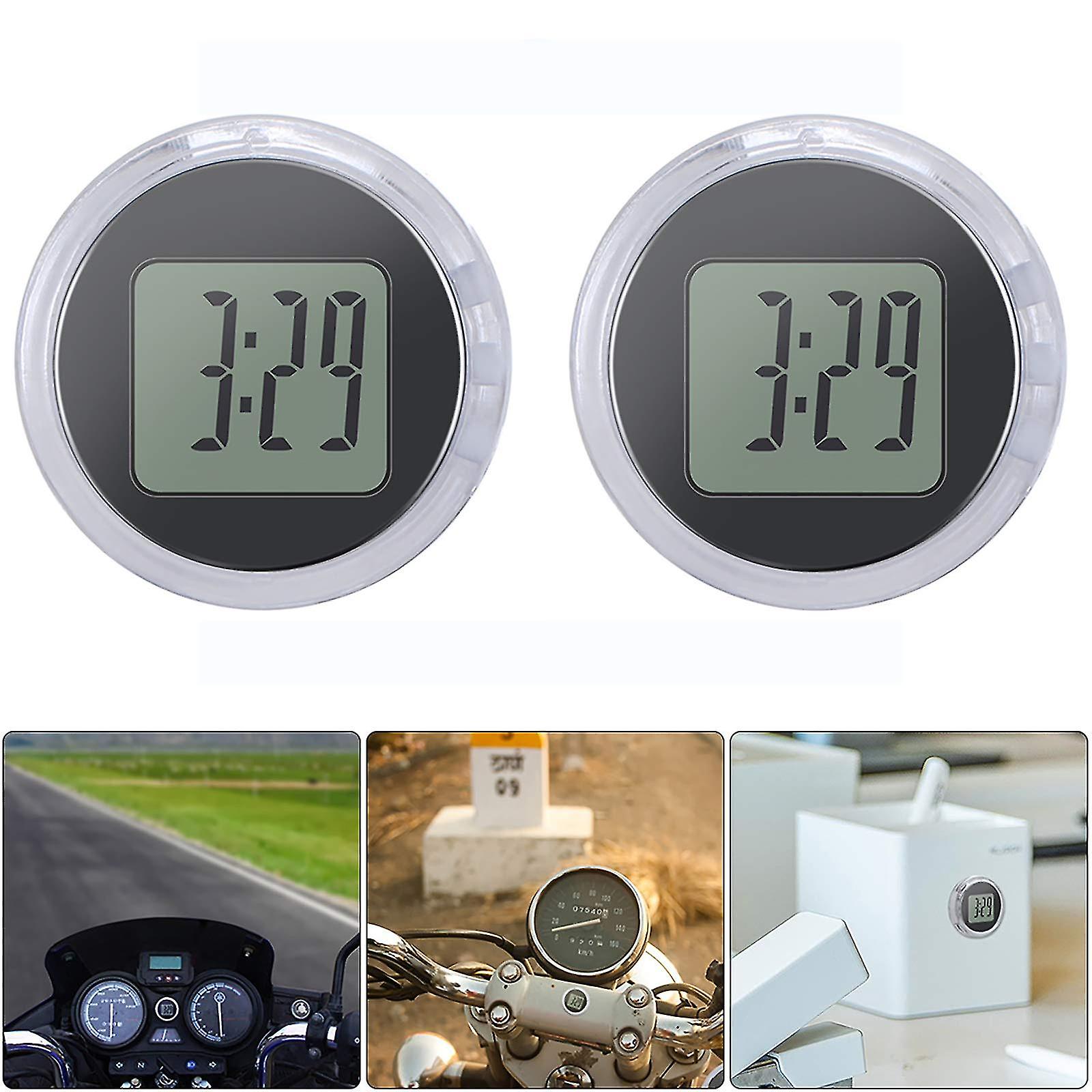 2-pack Motorcycle Clock, Universal Digital Waterproof And Shockproof ...