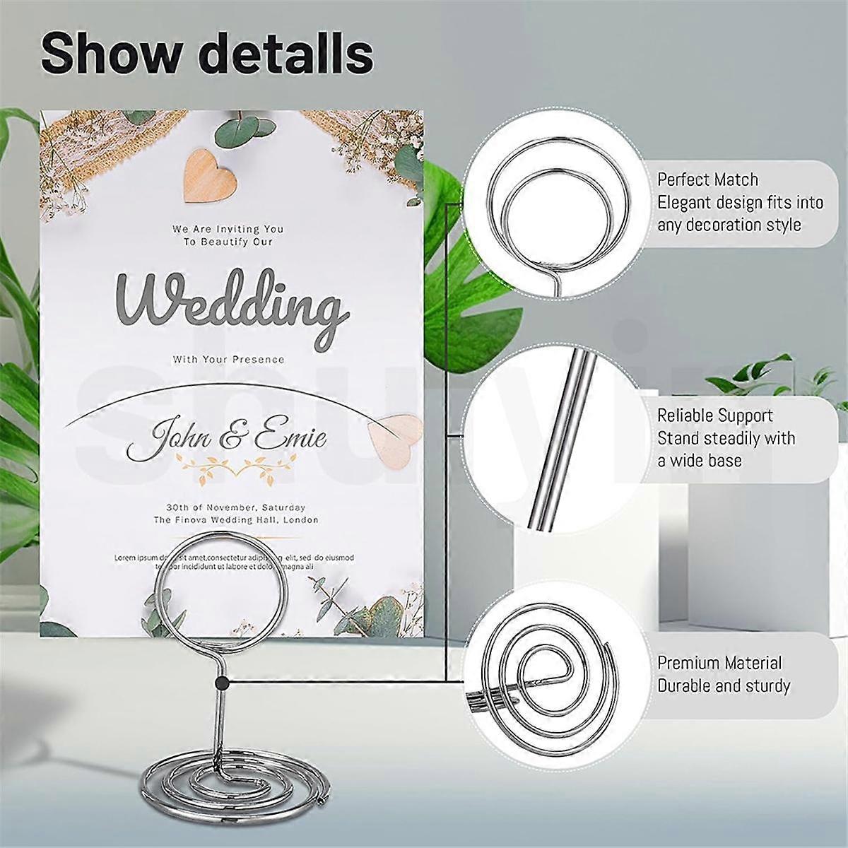 40PCS Table Number Holders Place Card Holder Cards Stand Name Menu ...