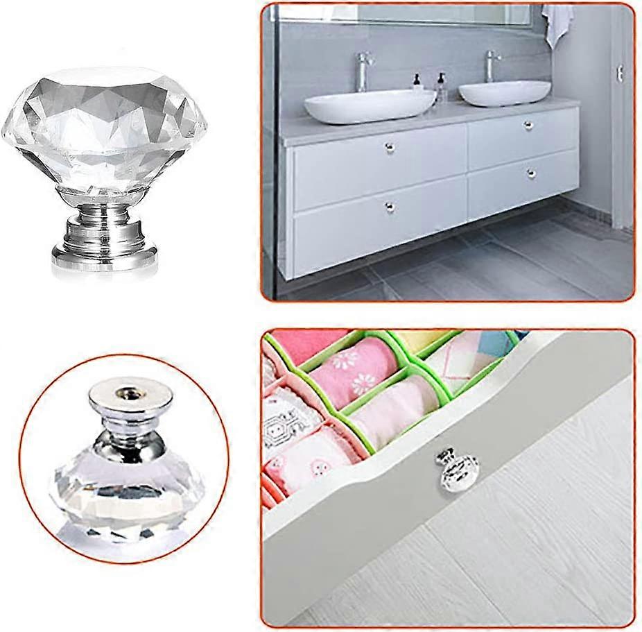 Crystal Drawer Knobs Dresser Furniture Knobs Zinc Alloy Crystal Glass ...