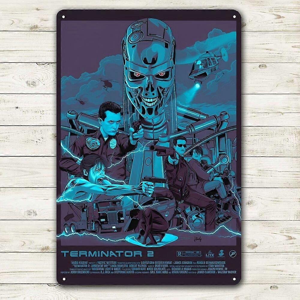 Terminator Movie Metal Poster Tin Sign - (8x12 tum) Samlartallrik ...
